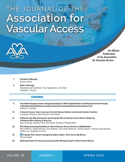 Full Issue PDF | Journal of the Association for Vascular Access Full Issue PDF | Journal of the Association for Vascular Access